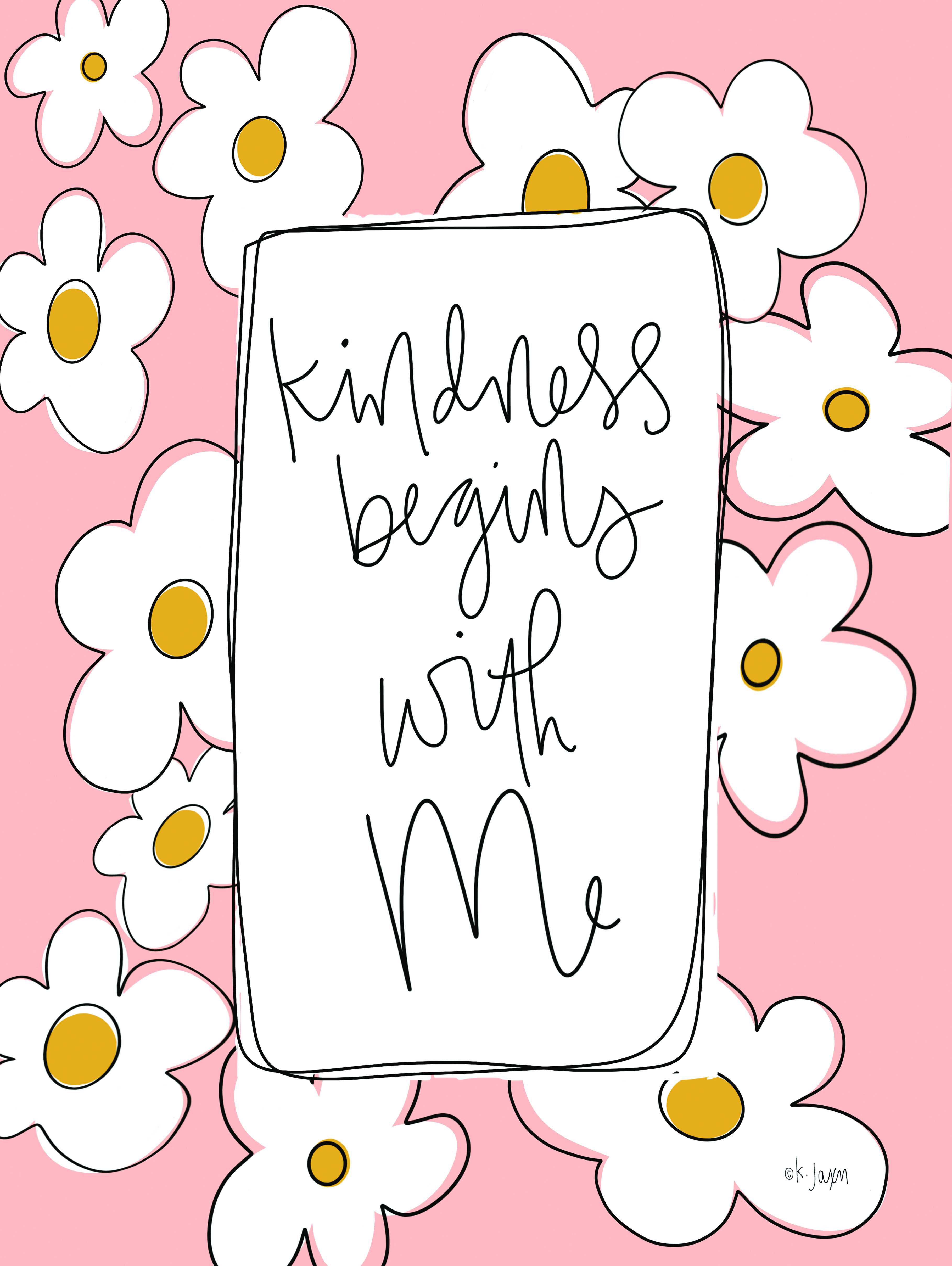 Wildon Home® Kindness Begins with Me - Wrapped Canvas Print | Wayfair