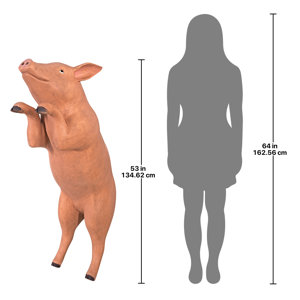 Design Toscano Hop Over Hog, Giant Pig Statue & Reviews | Wayfair