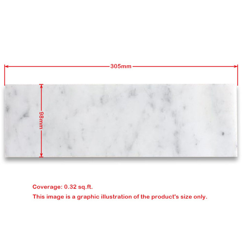 Marble Online 4" x 12" Marble Look Wall & Floor Tile | Wayfair