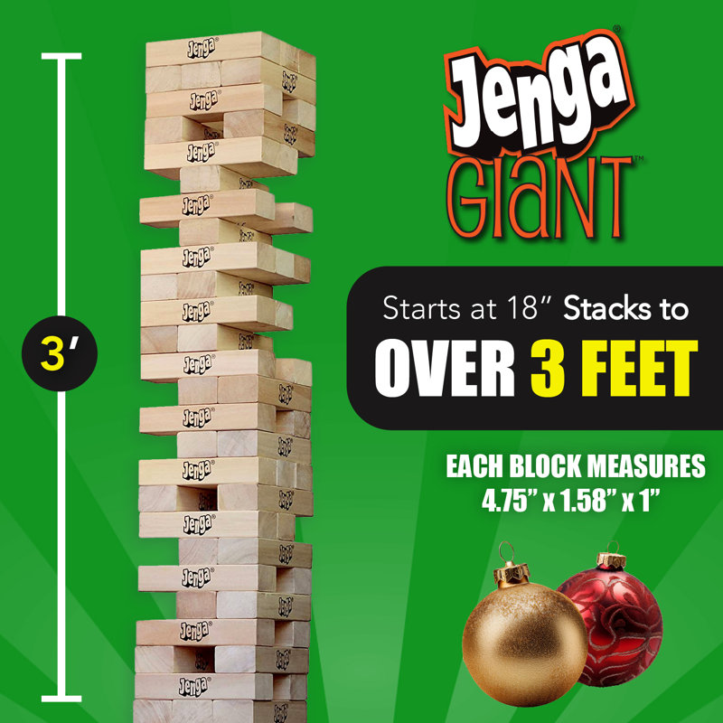 Jenga GIANT Challenge - Stacks to over 3 feet high! | Wayfair