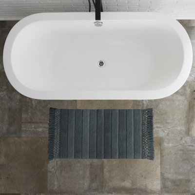 French Connection Rectangular 100% Cotton Solid Bath Rug & Reviews ...
