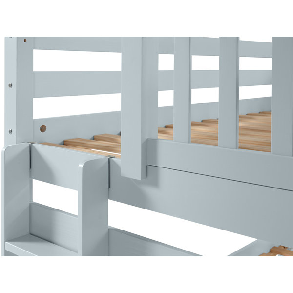 Harriet Bee Treva Solid Wood Standard Twin over Twin Bunk Beds with ...