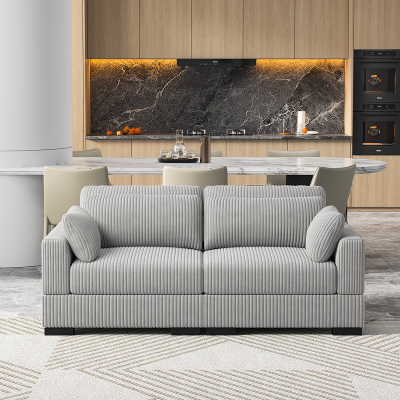 Ebern Designs Zenaide 70.8'' Square Arms Loveseat & Reviews | Wayfair