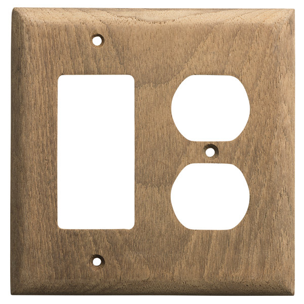 Madison Bay Trading Company Teak Duplex Rocker Switch Combination Plate ...