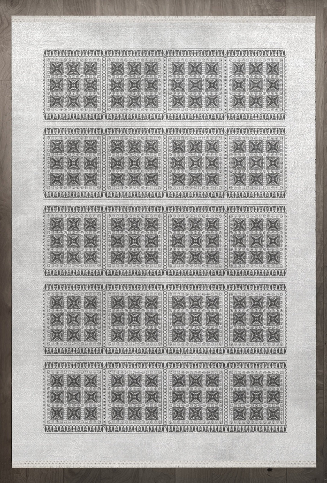 Hokku Designs Grey Geometric Cotton Wool Rectangle Area Rug | Wayfair