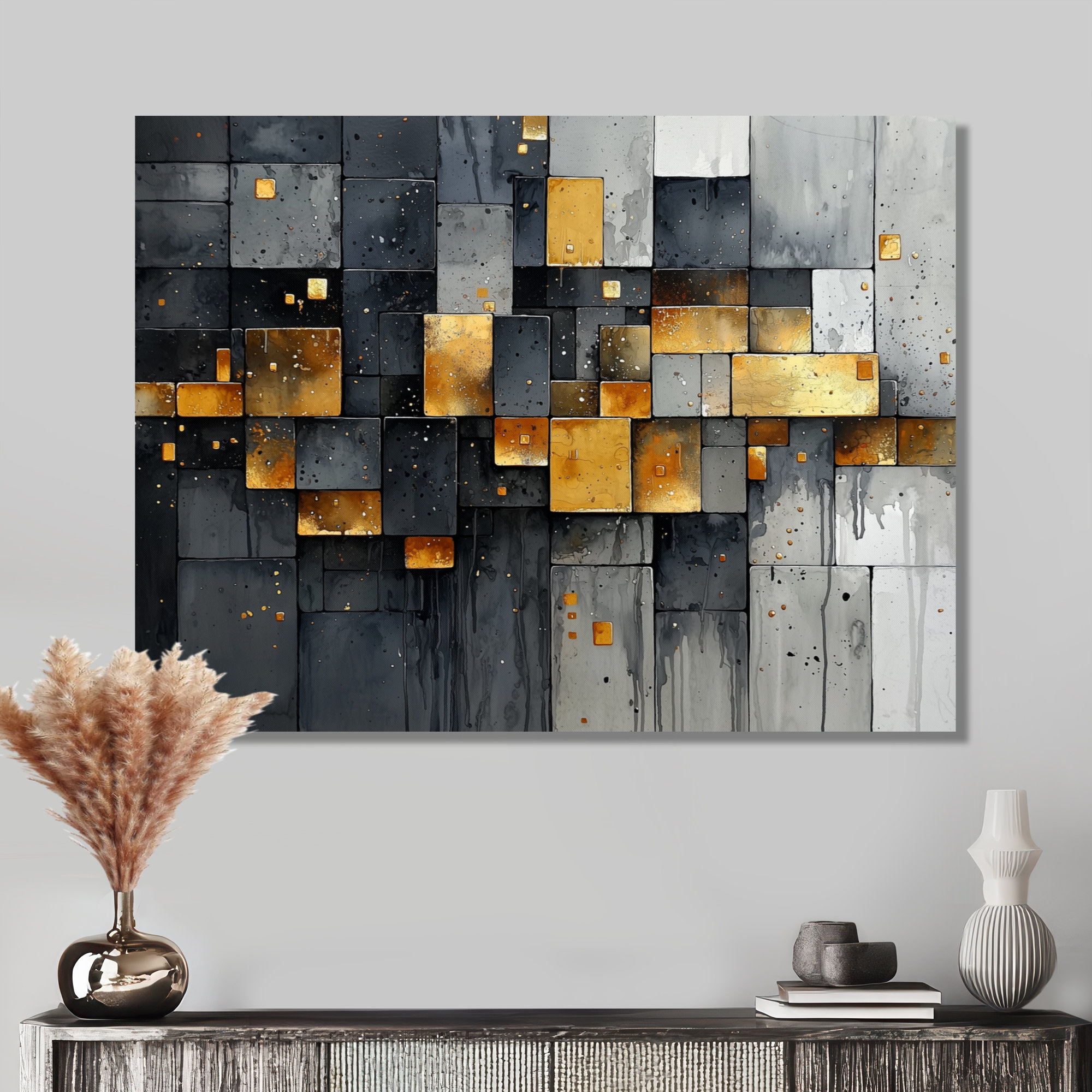 Ivy Bronx Geometric Pulse Optical Art VII - Op Art Wall Art | Wayfair