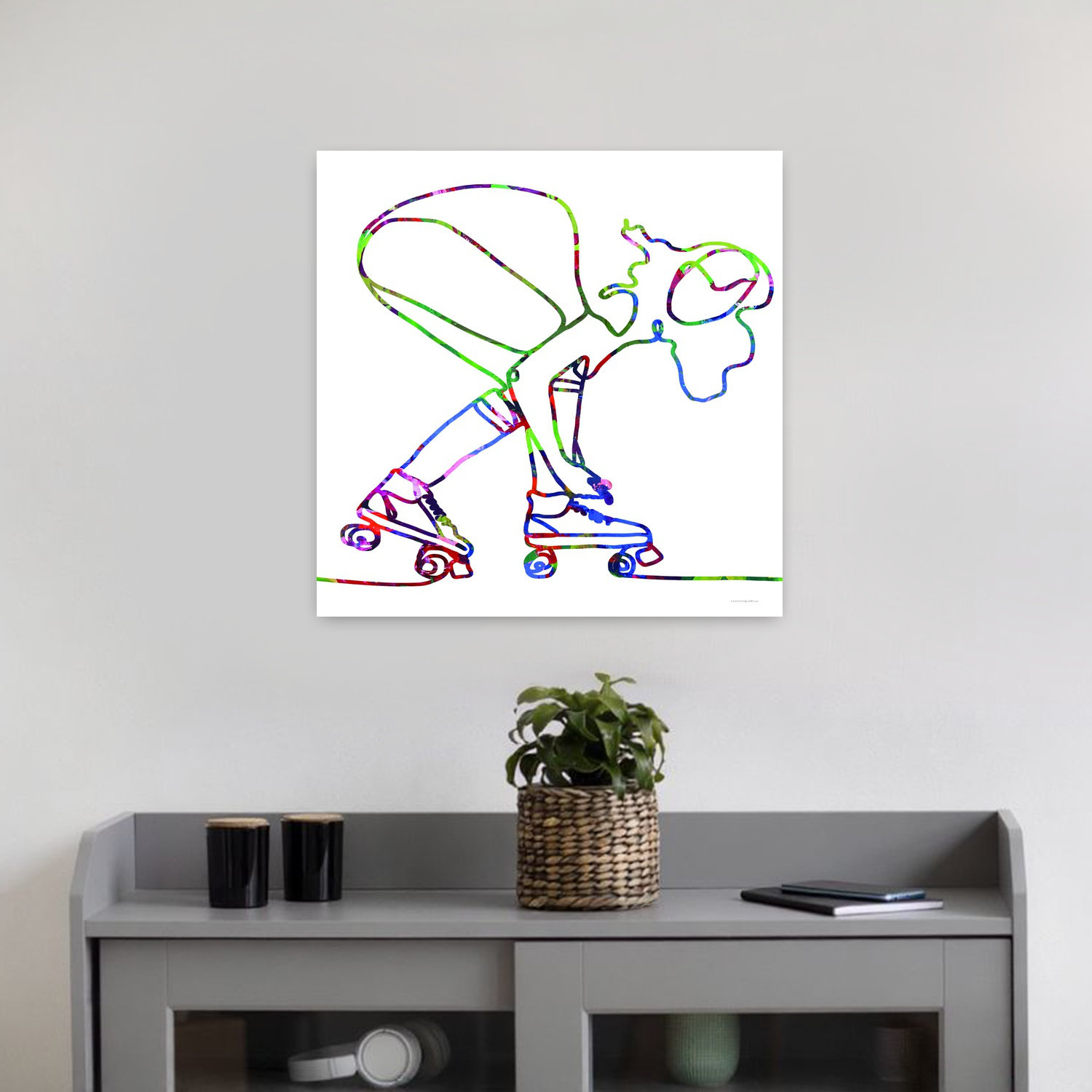 Latitude Run® Tie My Skate Abstract Contemporary Art | Wayfair