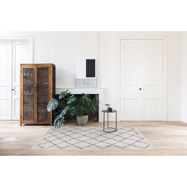 Foundstone Jordan Tribe A Machine Woven Cream/Black Rug | Wayfair.co.uk