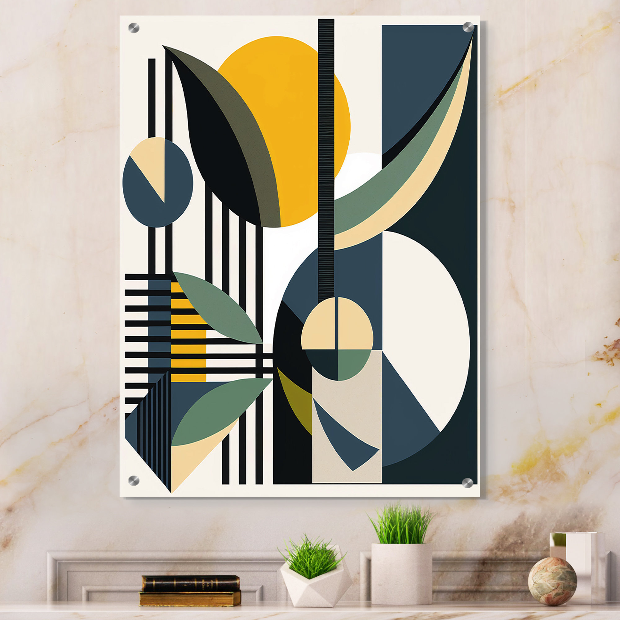 Design Art Vintage Mid-Century Graphics I - Abstract Midcentury Acrylic ...