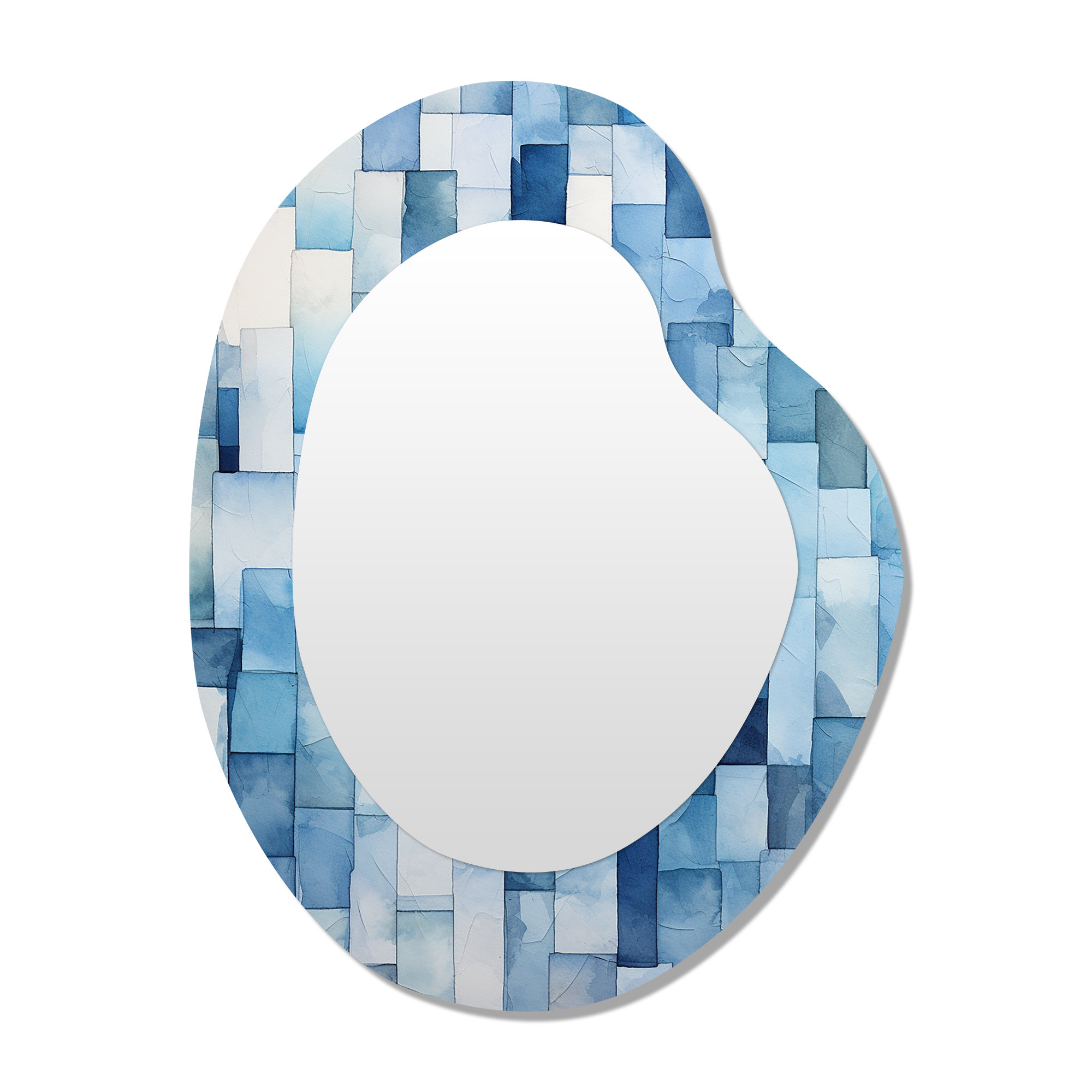 East Urban Home Alida White and blue Scandinavian Tiles VI - Tile ...