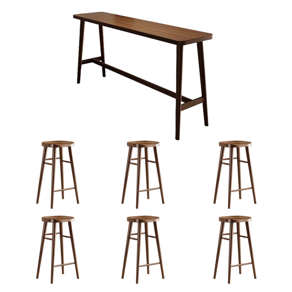 HONELS Solid wood simple bar table | Wayfair