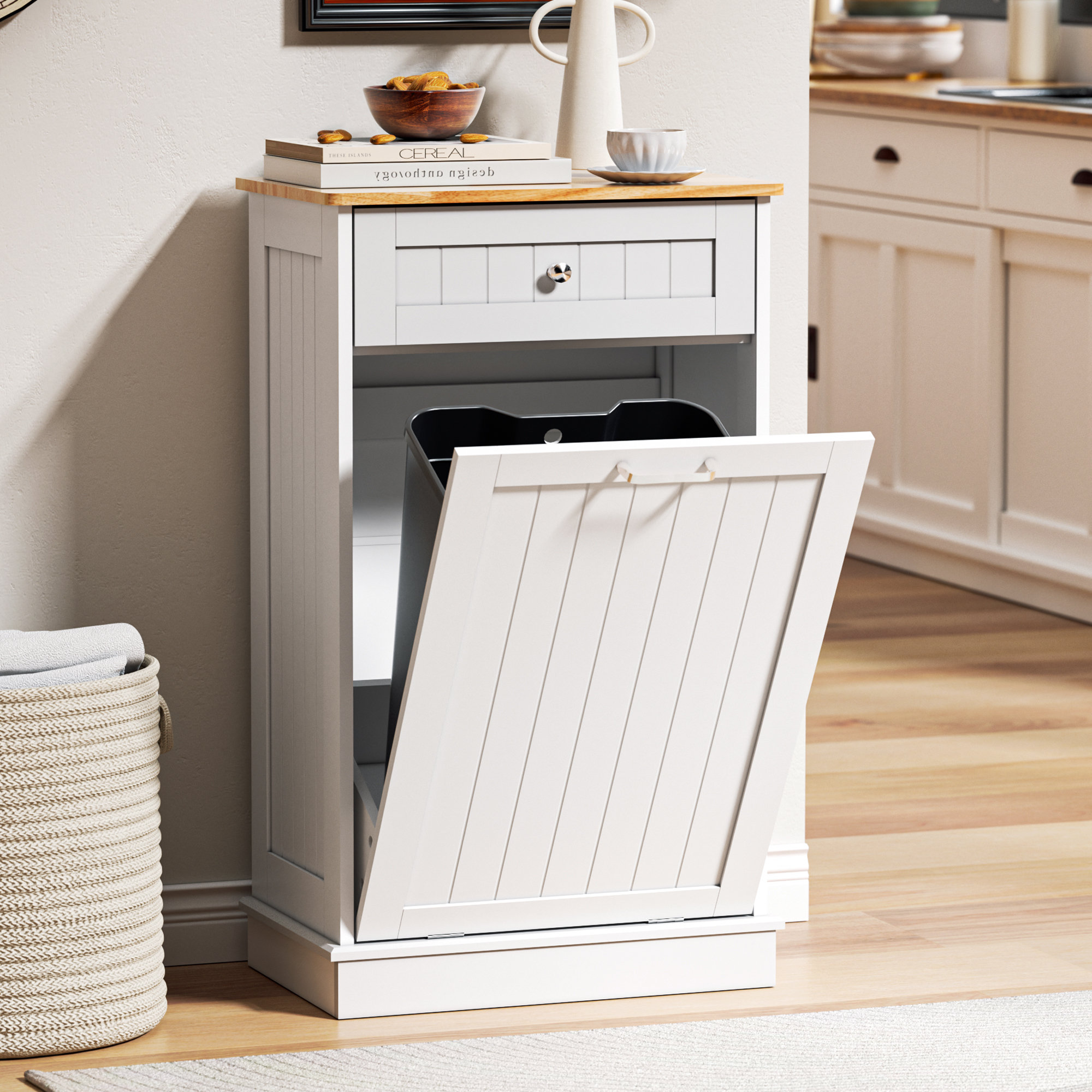 AHB 13 Gallons Tilt Out Trash Cabinet & Reviews - Wayfair Canada