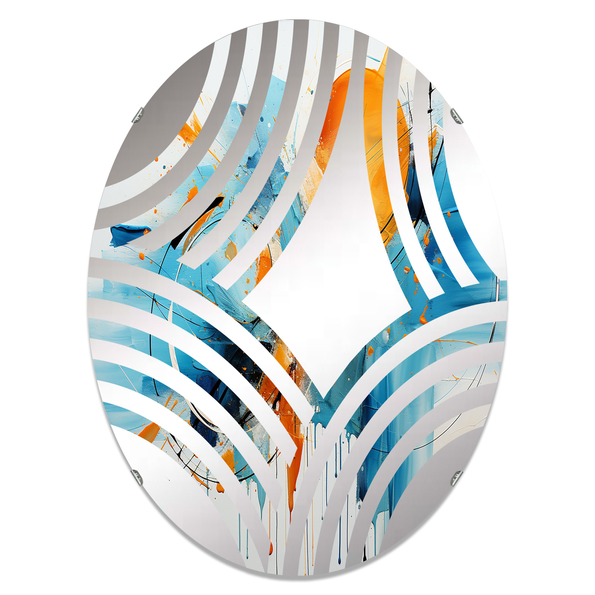 Design Art Collage Fusion VI - Baptist Fan Decorative Mirror Oval ...