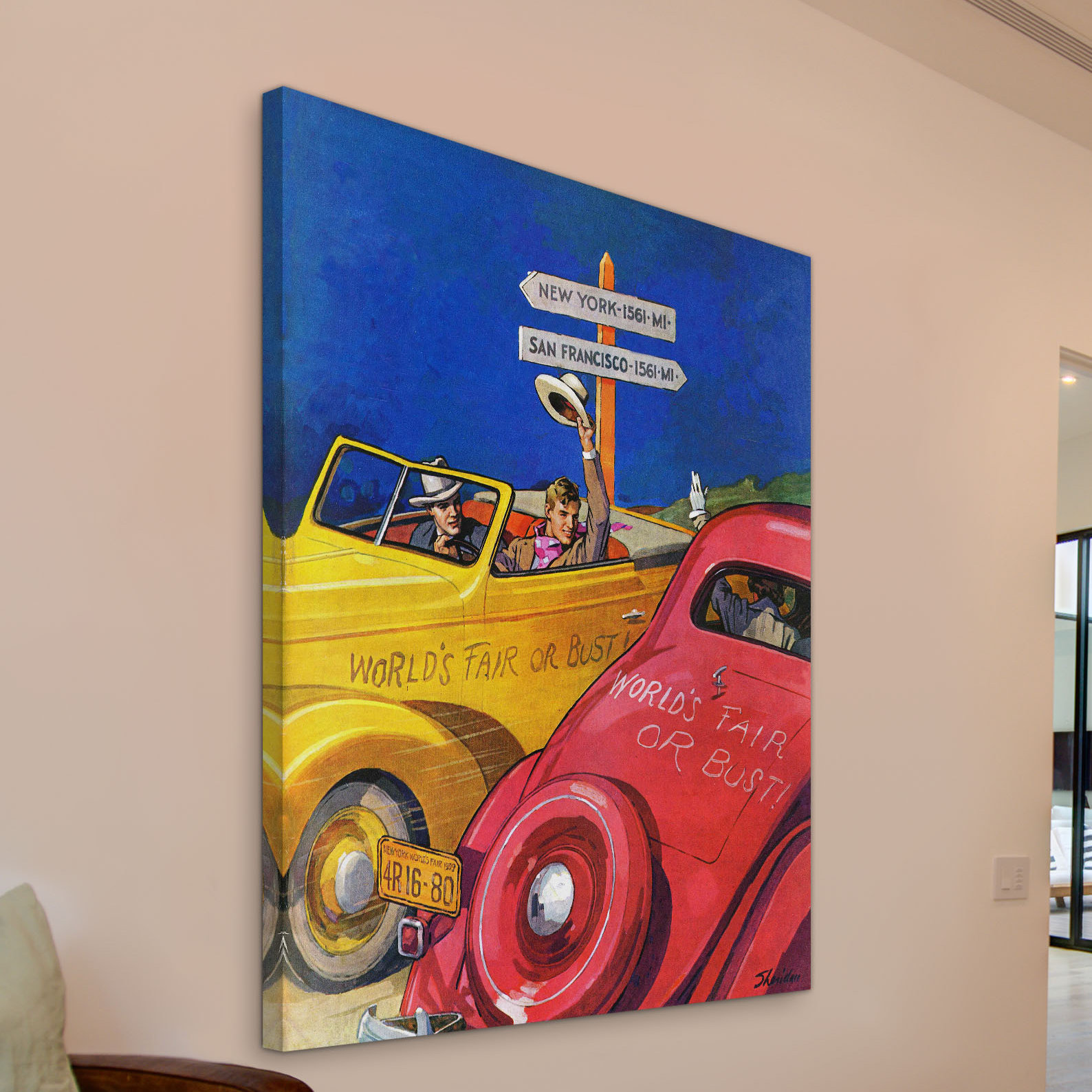 Marmont Hill World's Fair or Bust by John E. Sheridan Print on Wrapped ...