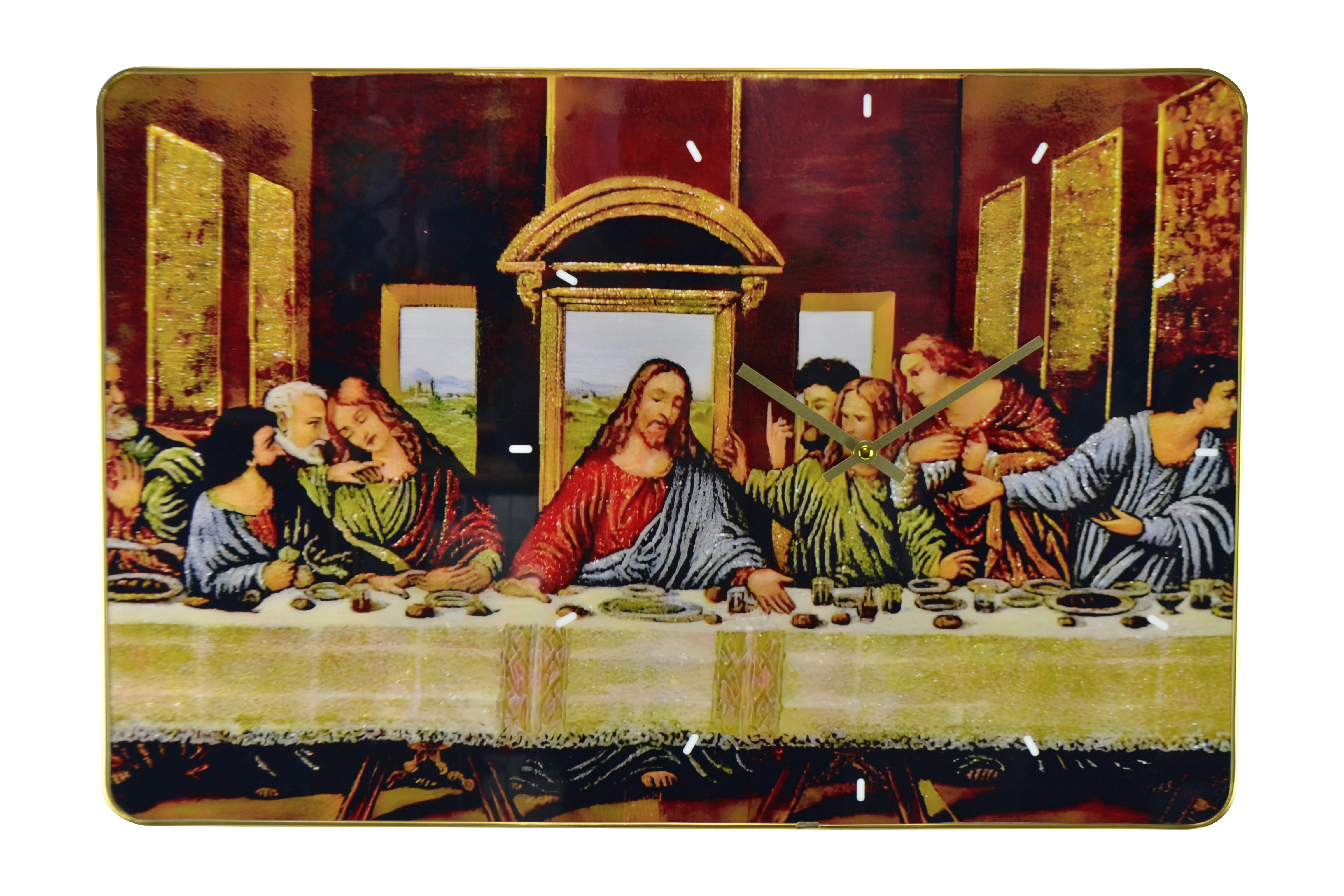 Three Star Im/Ex Inc. 24" Inch Jese and The Last Supper Wall Clock ...