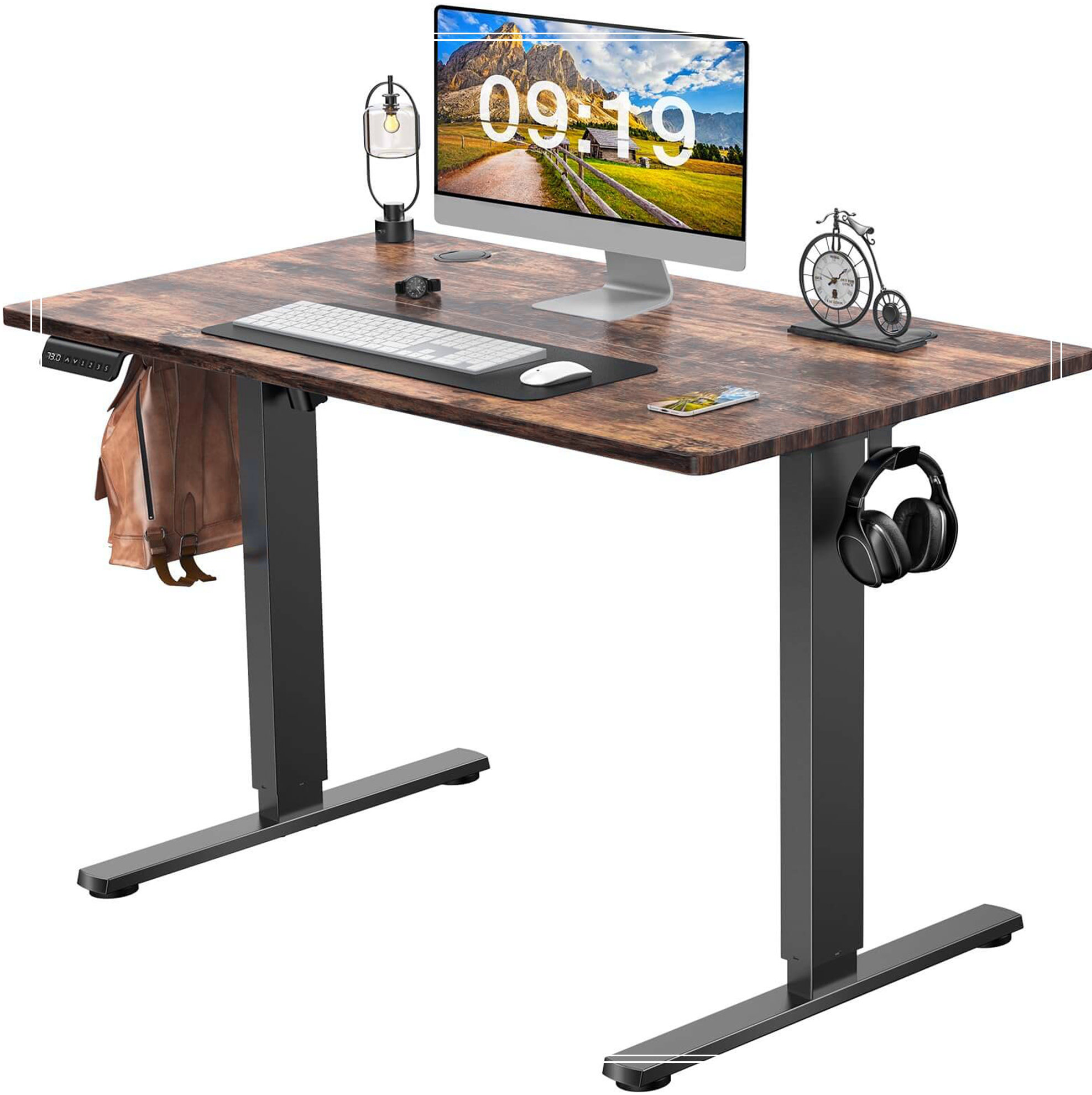 Inbox Zero Electric Height Adjustable Standing Desk,Sit to Stand ...