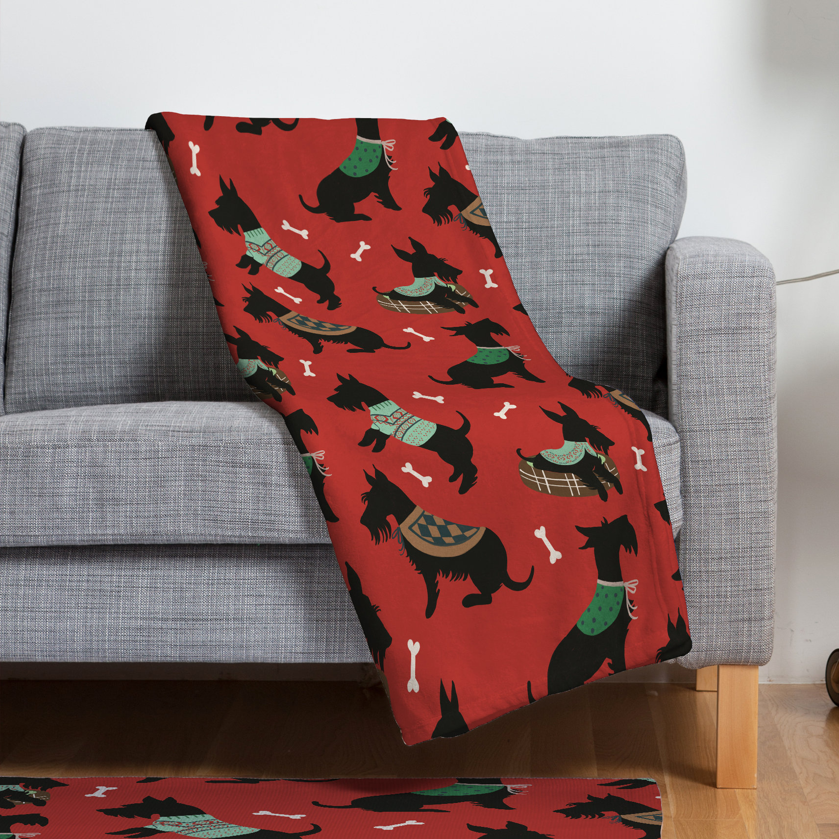 Deny Designs Pimlada Phuapradit Christmas Canine Scottie Throw ...