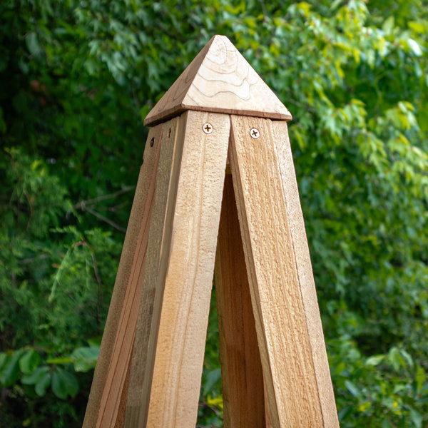 Arlmont & Co. Nikitah Cedar Pyramid Trellis. 72"H | Wayfair