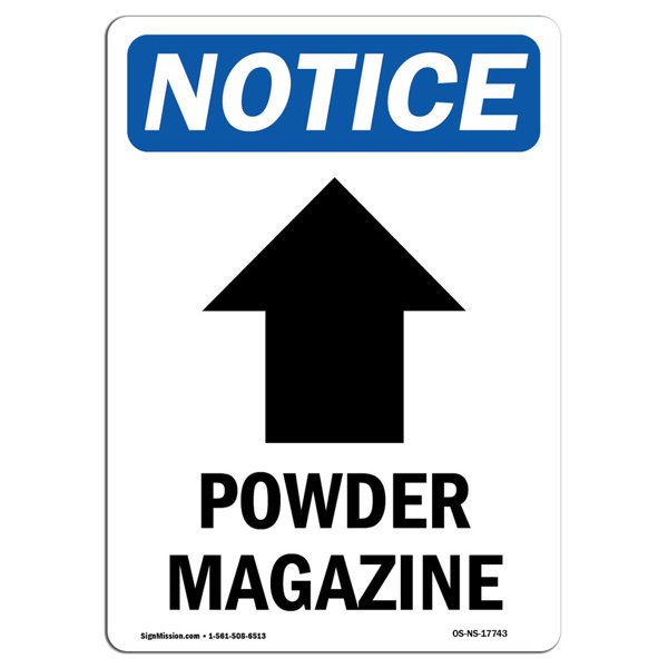 SignMission Powder Magazine Sign with Symbol | Wayfair