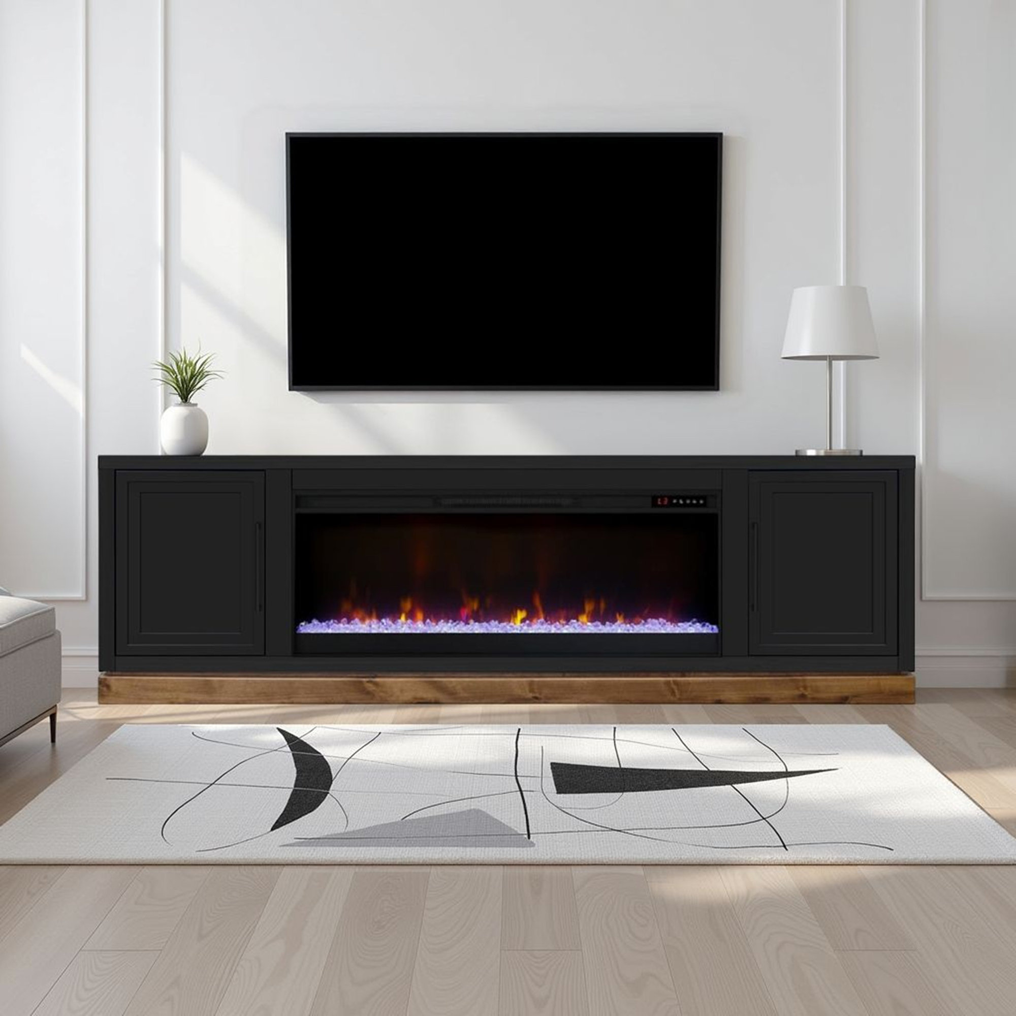 Latitude Run® Vintage Style Nora Fireplace TV Stand | Wayfair