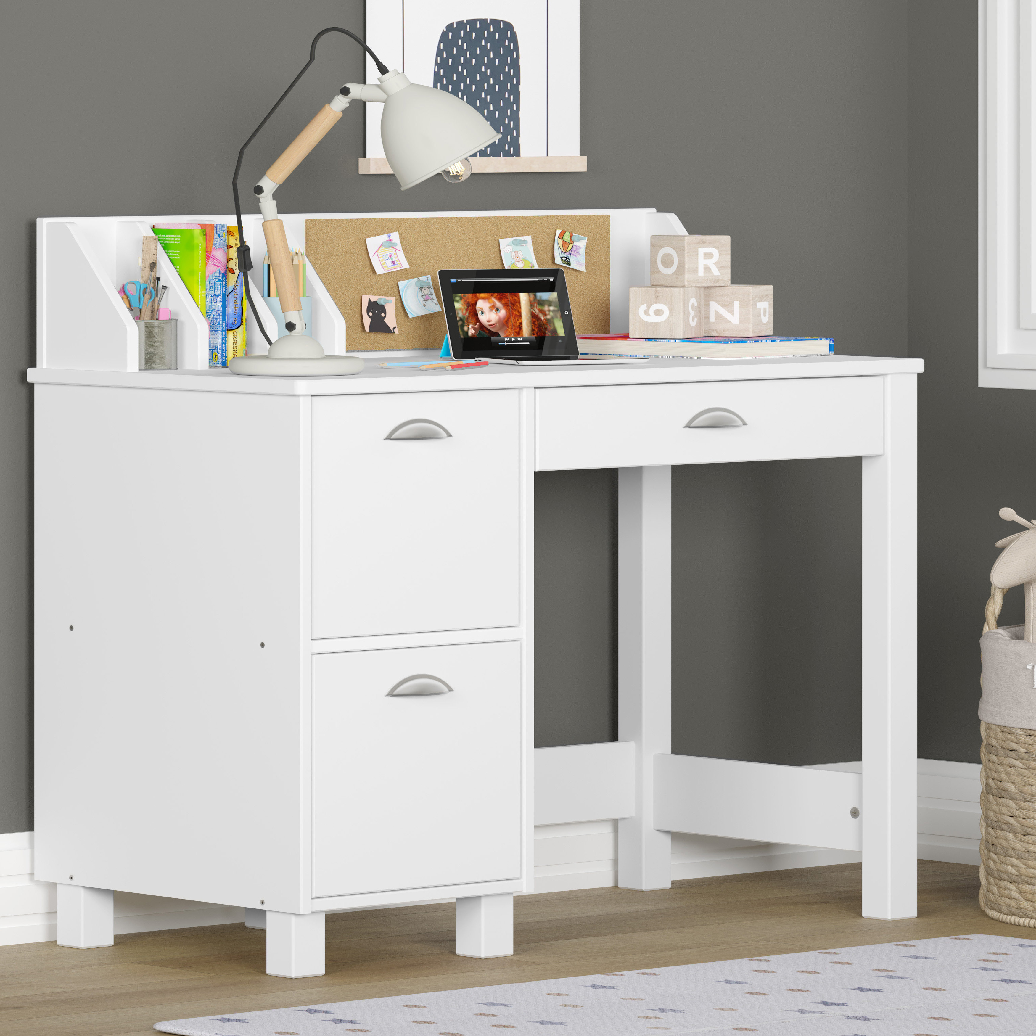 Latitude Run® 35.6'' Wide Writing Desk With Hutch - Wayfair Canada