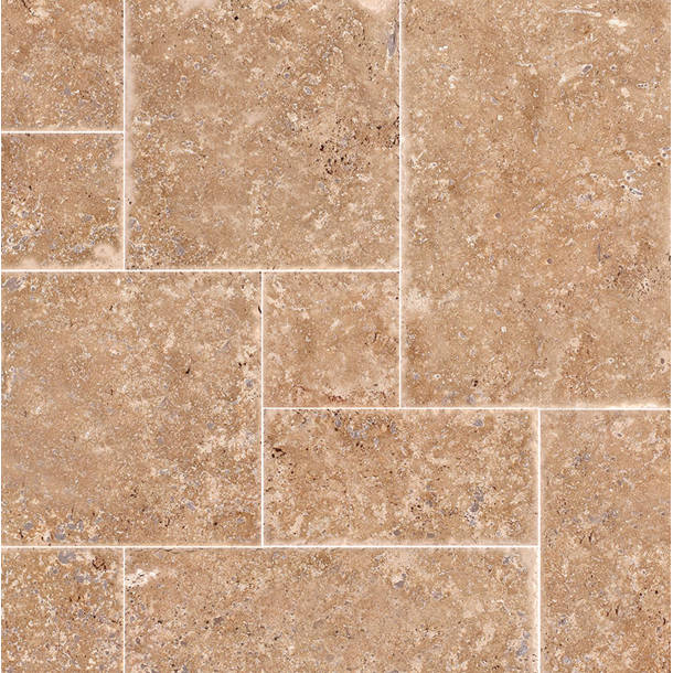 Parvatile 16" x 24" Field Tile in Light Walnut Chiseled Brushed | Wayfair