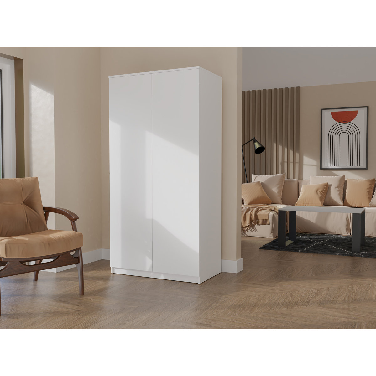 17 Stories Shaline 2 Door Wardrobe | Wayfair.co.uk
