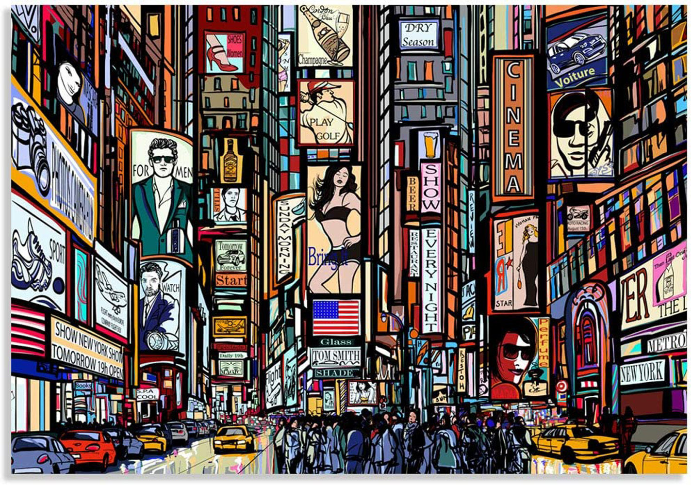 IDEA4WALL Vibrant Graffi Street Paint Peel & Stick Border & Reviews ...