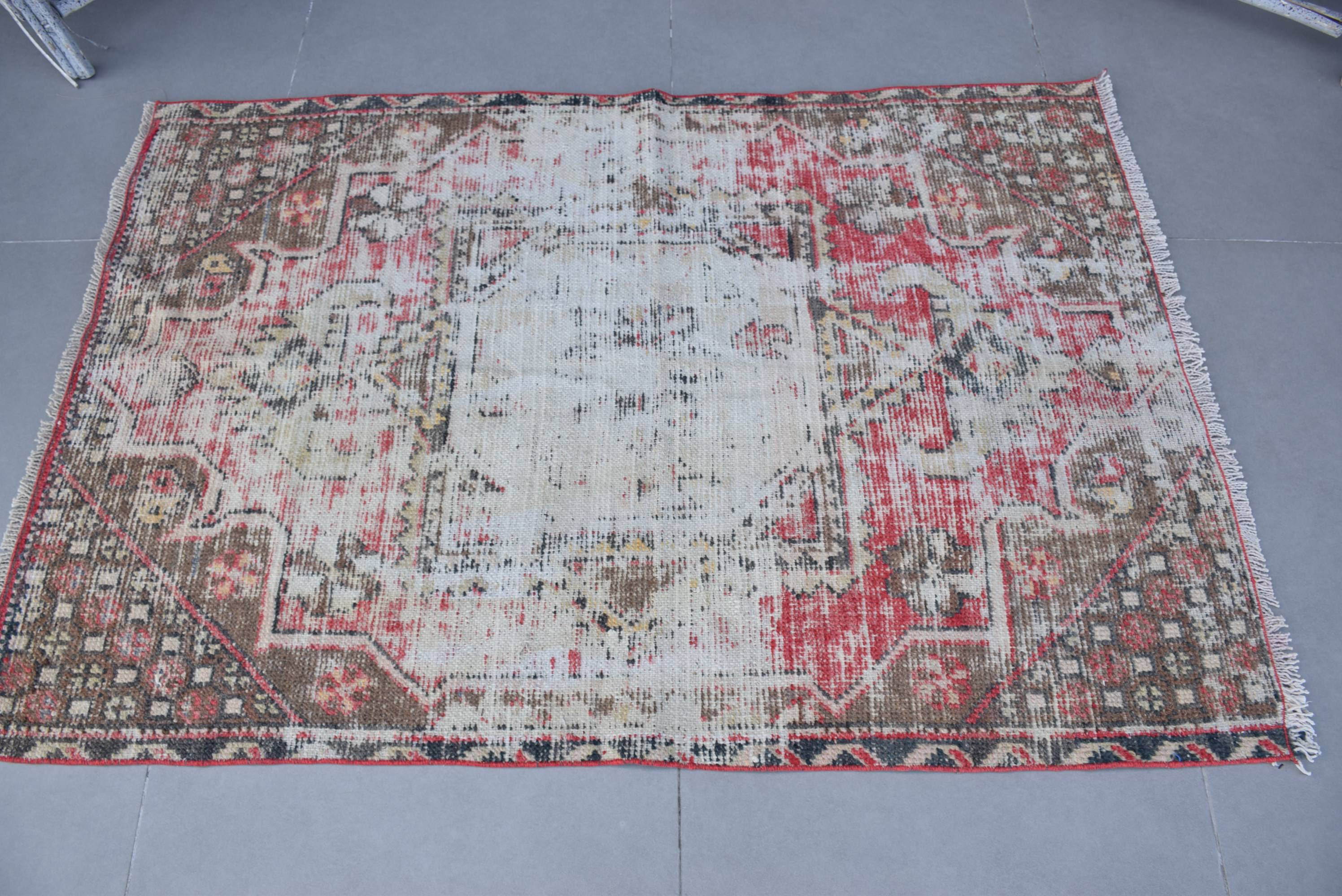 Bungalow Rose Vintage Handmade Turkish Boho Style Area Rug with ...