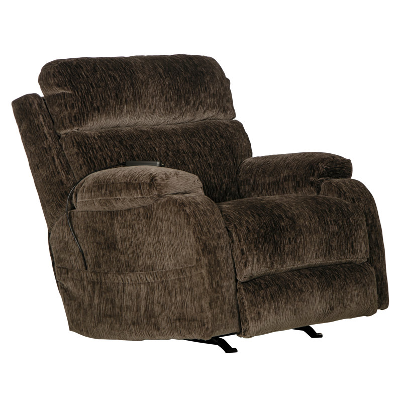 Wade Logan® Walberg Upholstered Power Rocker Recliner-Adjustable ...