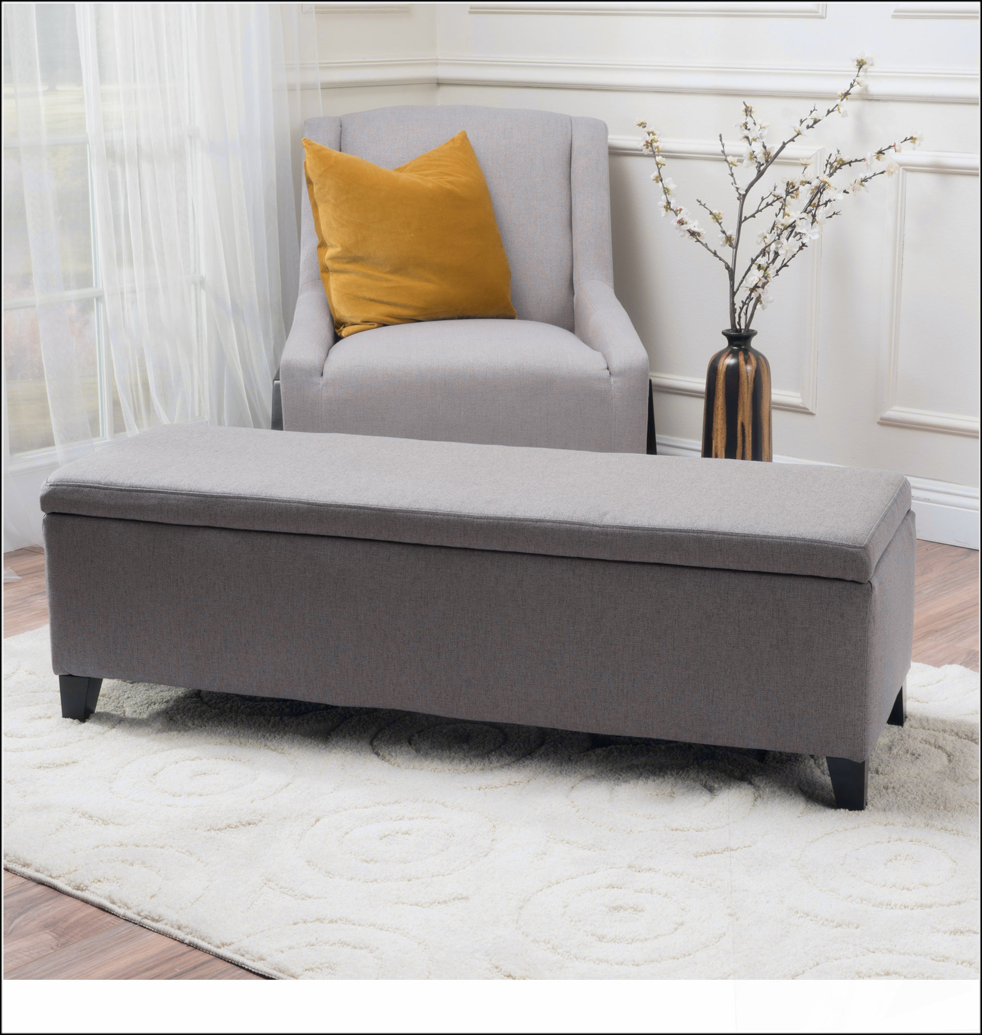 Ebern Designs OTTOMAN A solid basic framework, comfortable, durable and ...