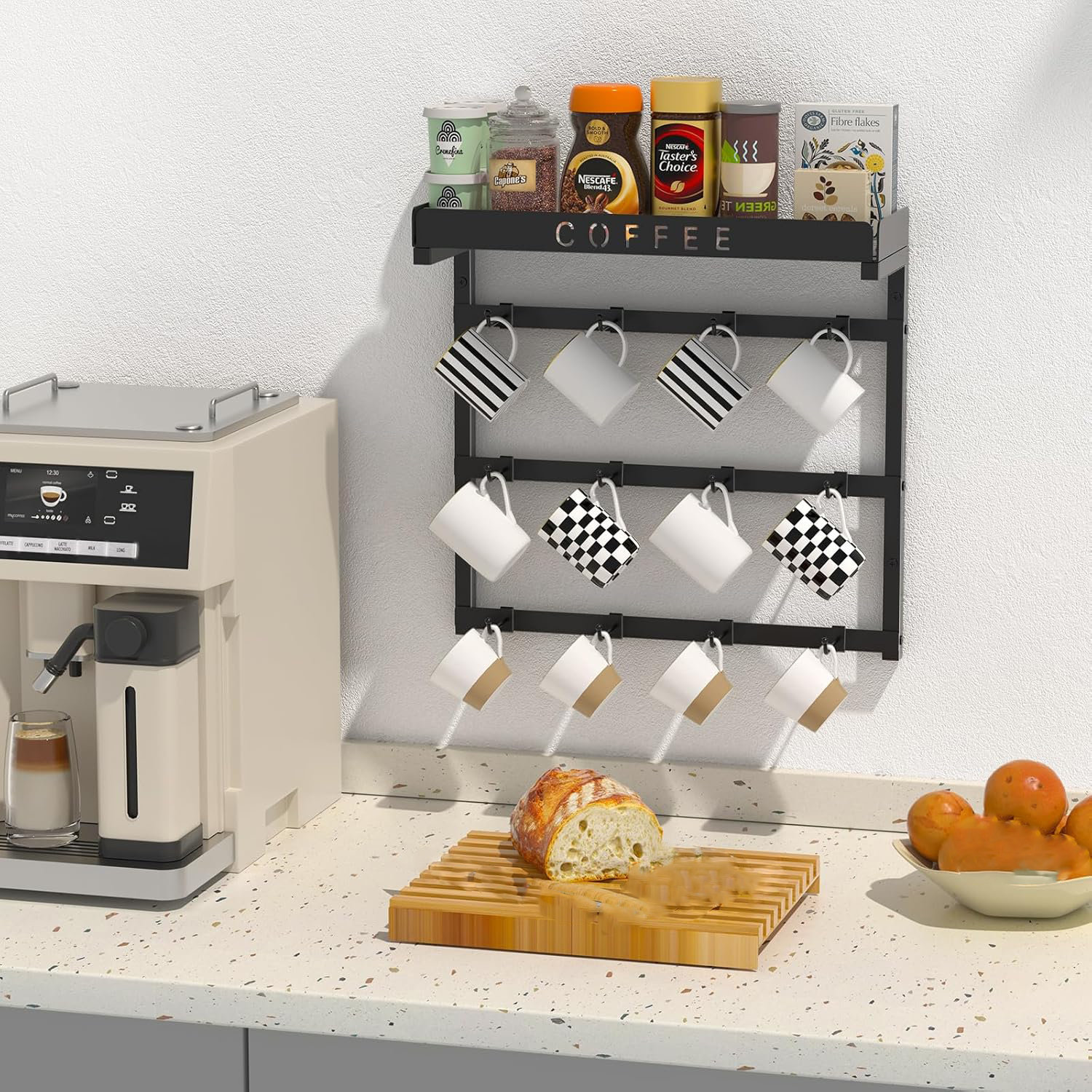 Latitude Run® Wall Mounted Coffee Cup Holder | Wayfair