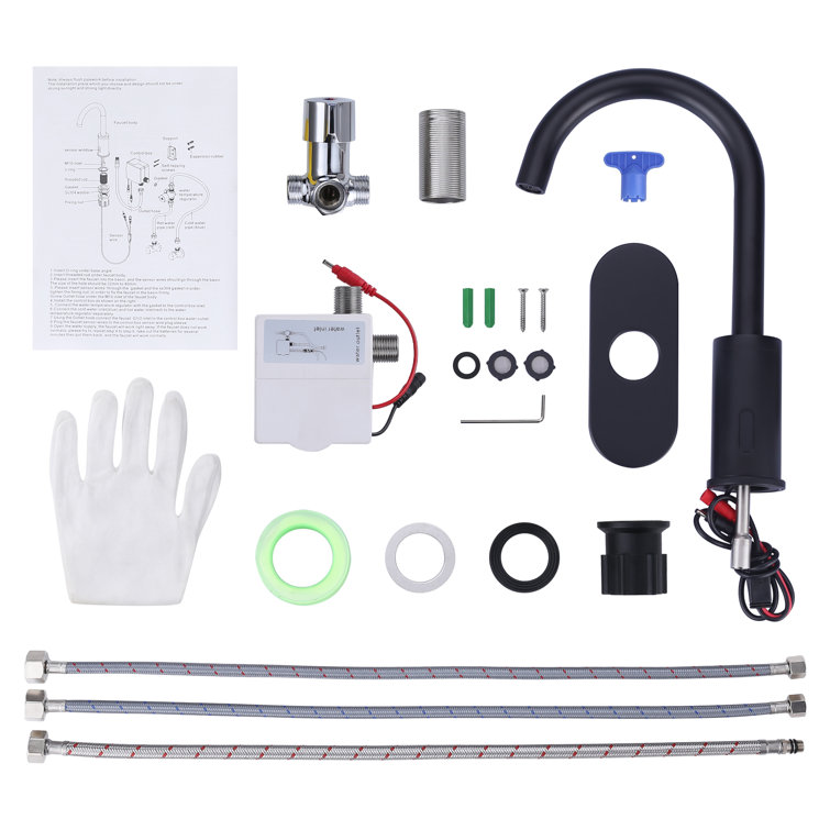 WOWOW Touchless Single Hole Bathroom Faucet & Reviews | Wayfair