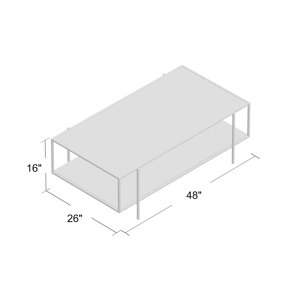 Four Hands Dennine Coffee Table with Storage & Reviews | Perigold