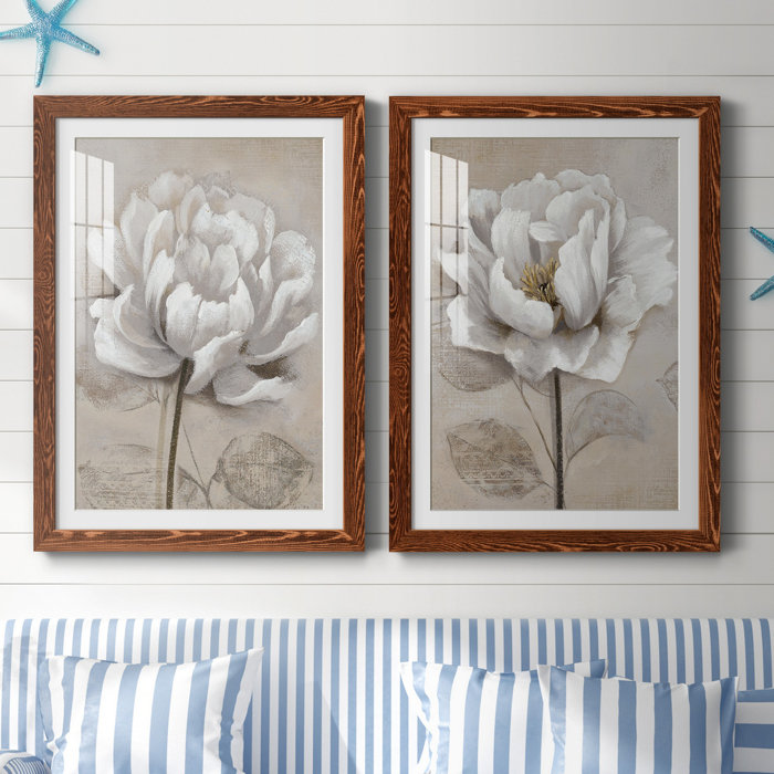 Lark Manor "Soft White I" 2-Piece Painting Print Set & Reviews | Wayfair