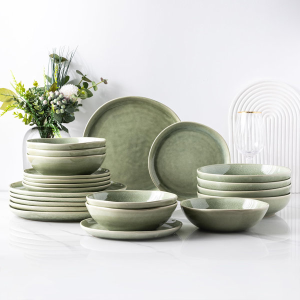 Hokku Designs Ceramic Dinnerware Sets,Handmade Reactive Glaze Plates ...