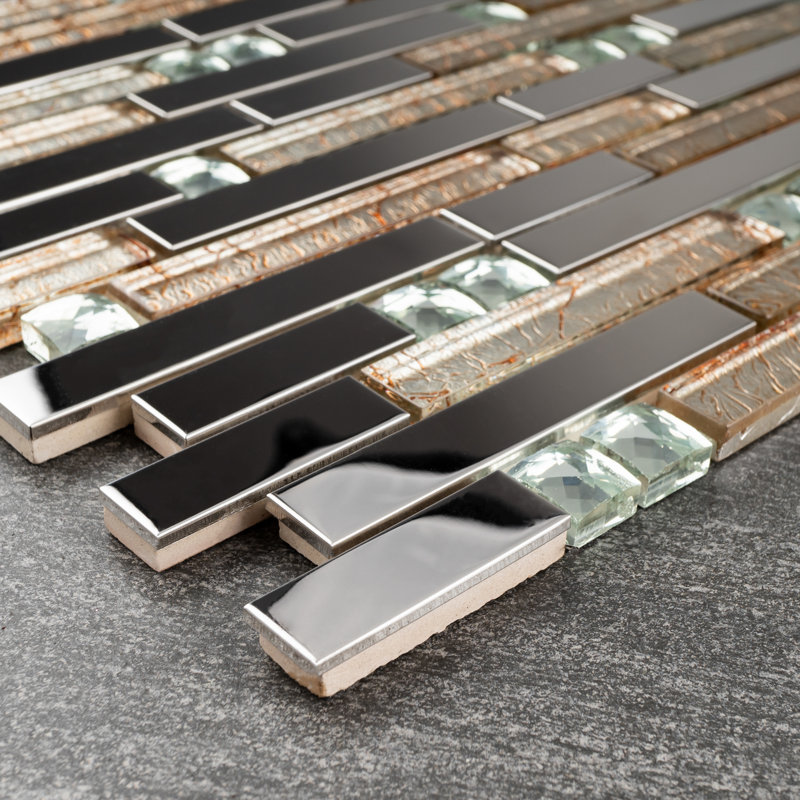 Supreme Tile Galaxy Micro-Beveled Linear Mosaic Wall Tile & Reviews ...