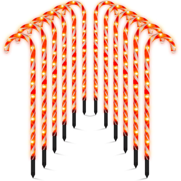 Zeki Shoggy 40" Candy Cane Lights For Outdoor Christmas Decorations ...