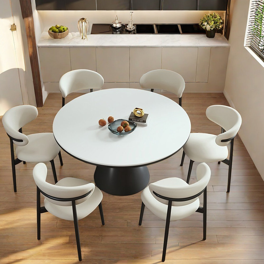 Pakloer Modern simple round dining table sets | Wayfair