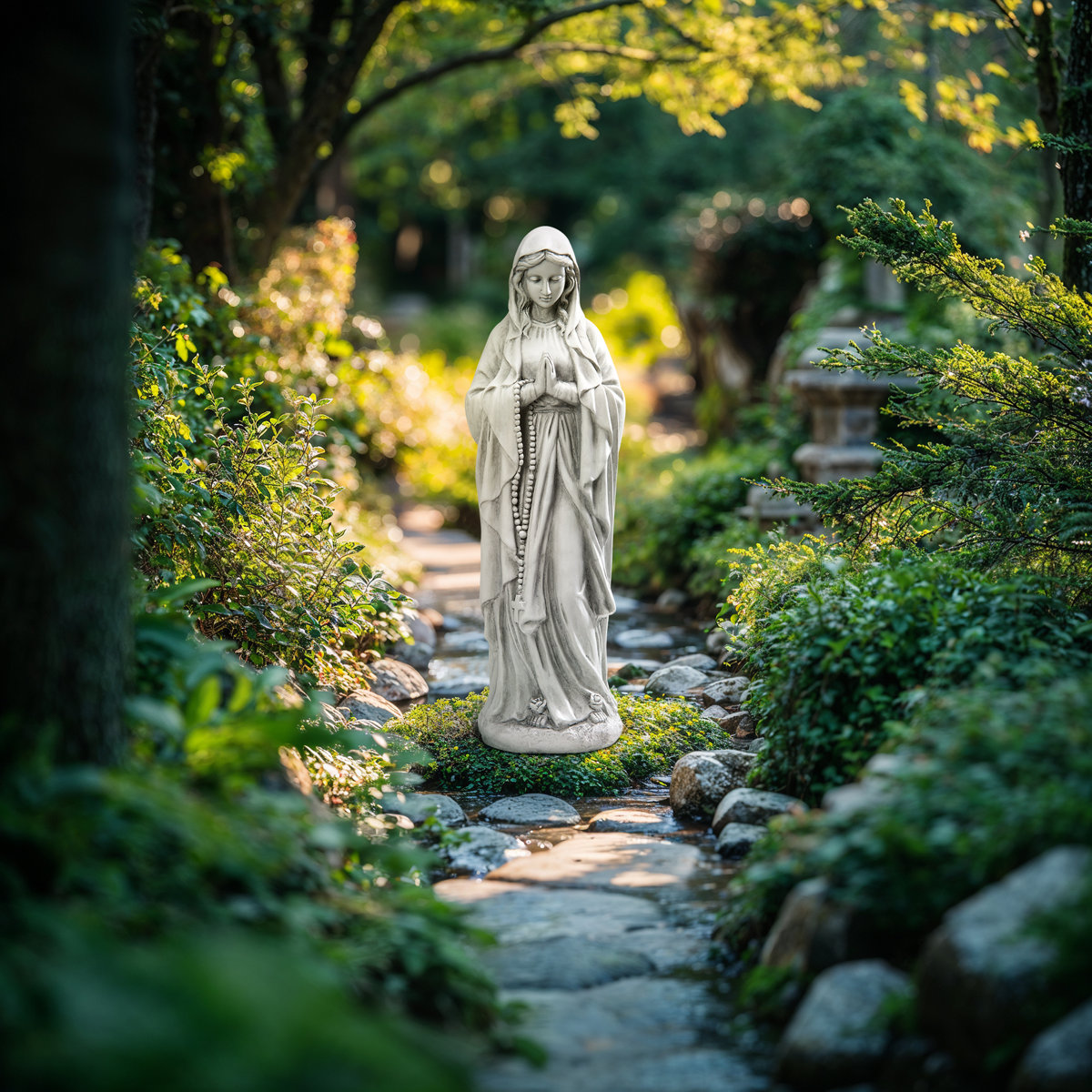 Astoria Grand Eskil Virgin Mary Praying Statue Outdoor Garden Religious ...