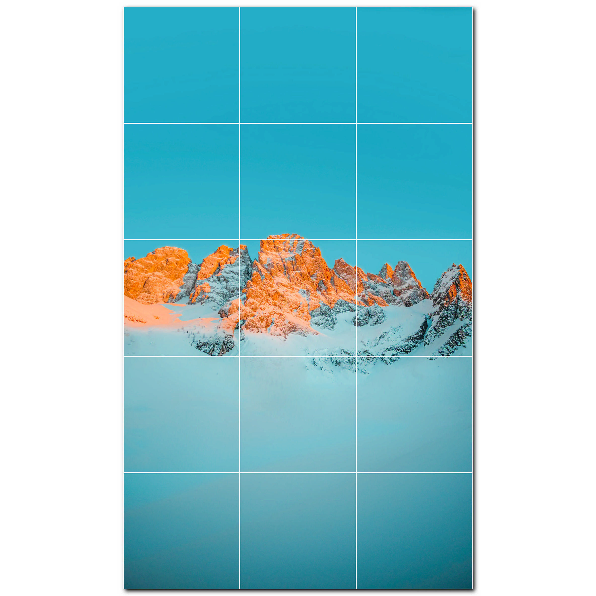 Picture-Tiles.com 32" x 40" Ceramic Mountains Photo Decorative Mural ...