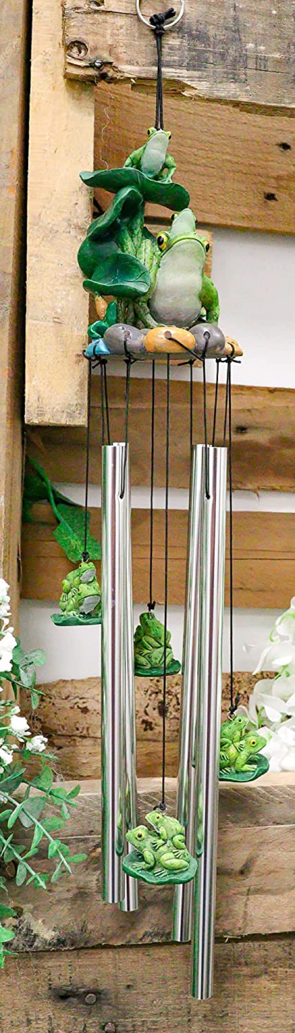 Trinx Carollee Green Frog Wind Chime | Wayfair