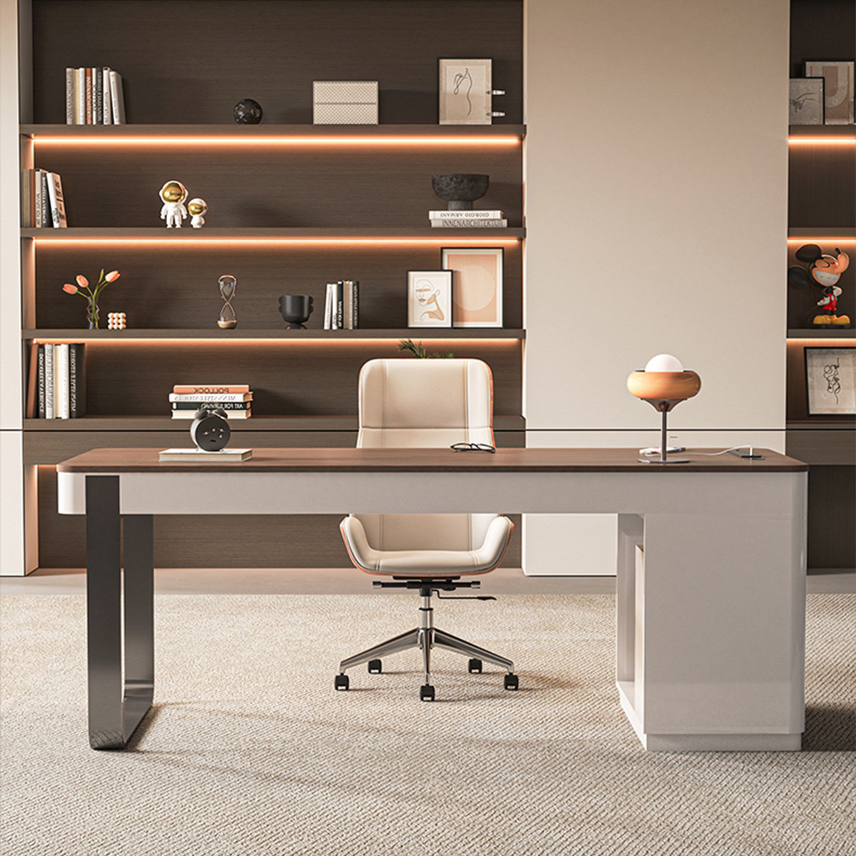 Rite Treasure Brown + Ivory Rectangular Solid + Manufactured Wood desks ...