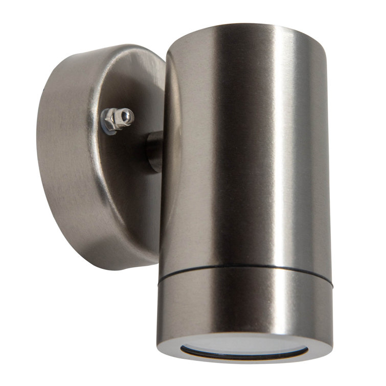 Metro Lane Bruning Stainless Steel LED Armed Sconce | Wayfair.co.uk