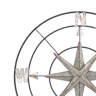 Breakwater Bay Metal Indoor Outdoor Compass Home Gray Wall Decor with ...
