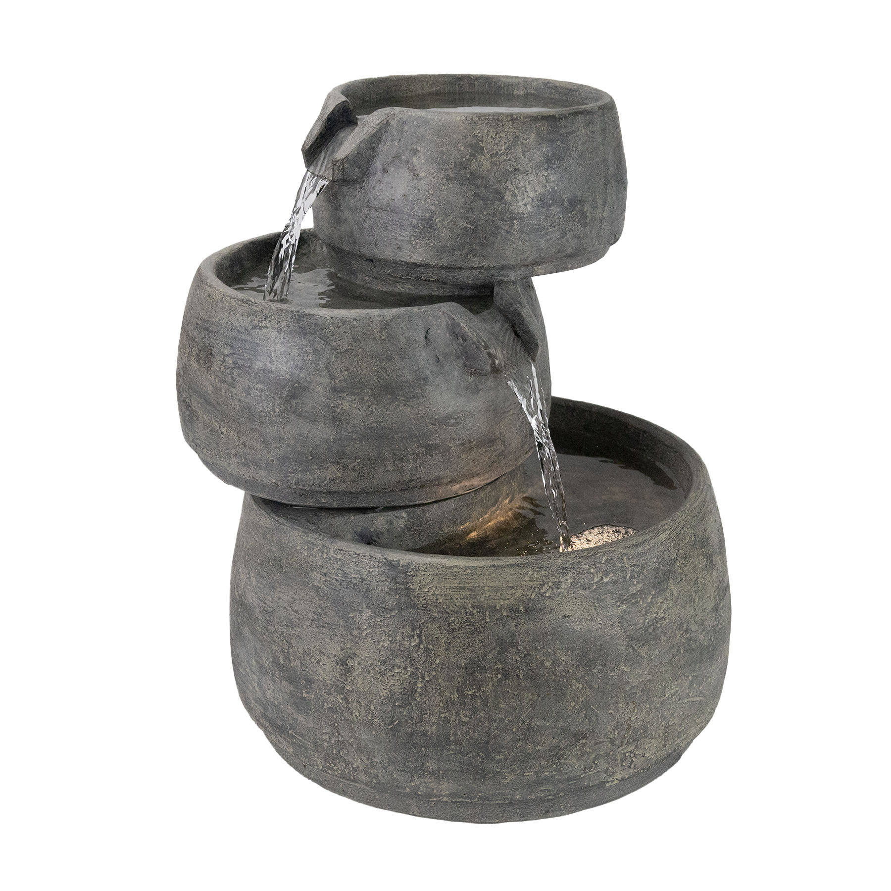 Millwood Pines 3-Tier Cascading Polyresin Fountain with LED Light ...