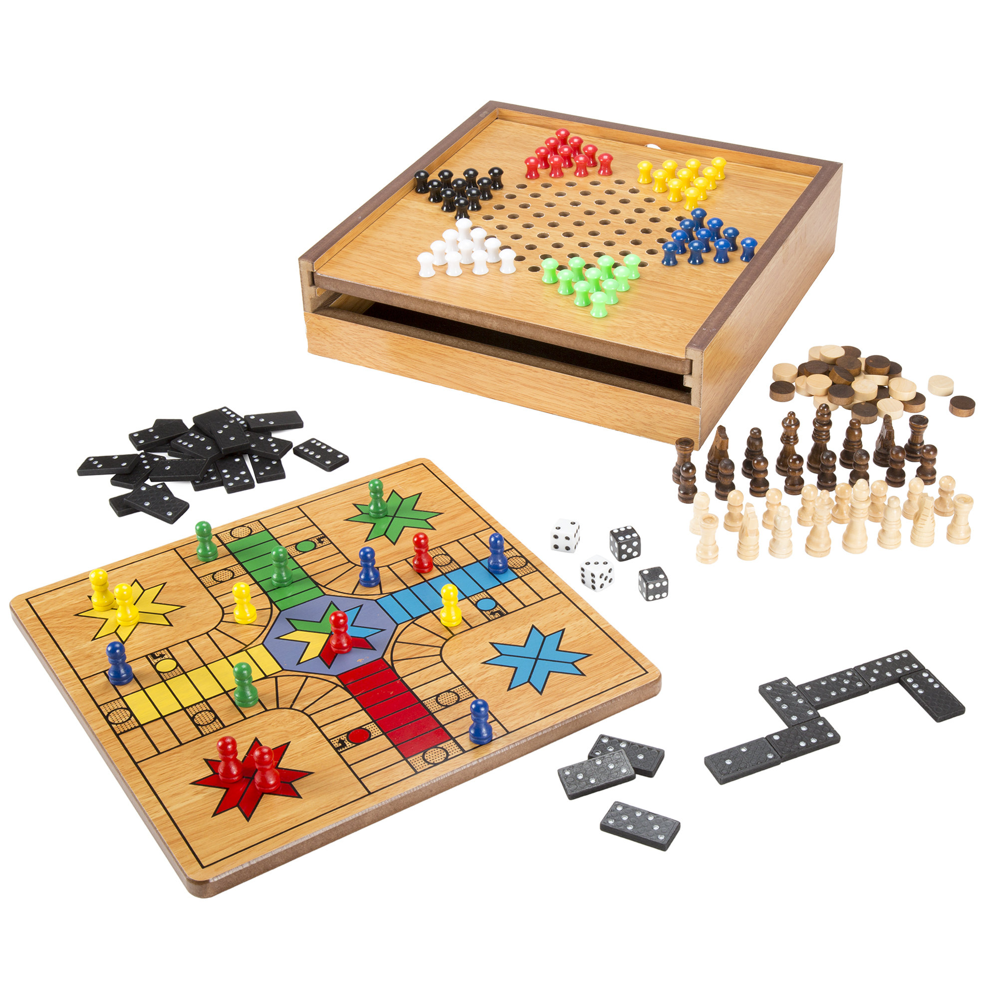Hey Play 7-in-1 Combo Board Game and Chess Set & Reviews - Wayfair Canada