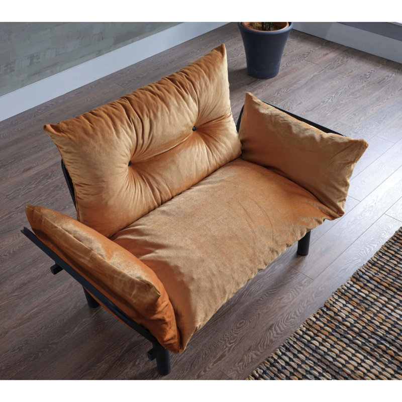 Ebern Designs Nealon Modern Sofa Sona Futon Love Seat | Wayfair
