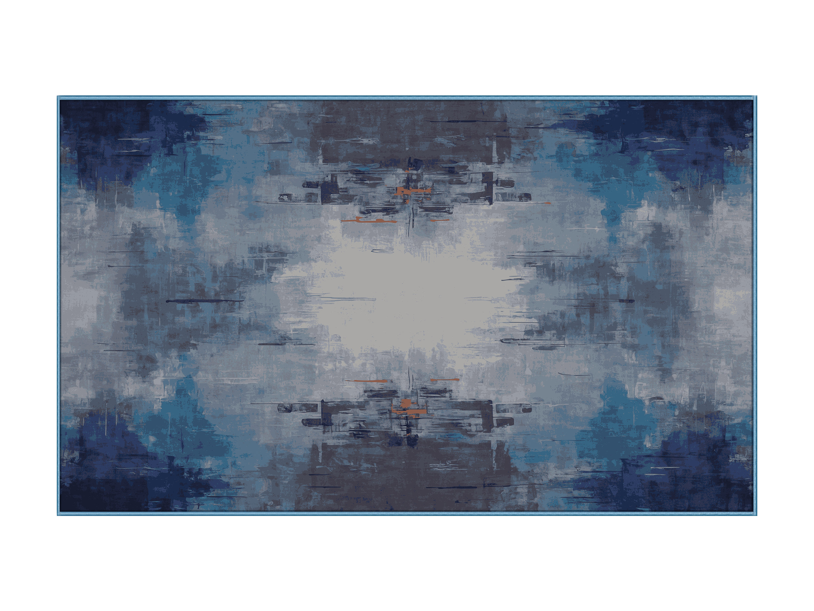 Orren Ellis Silky Soft Plush Blue Area Rug | Wayfair