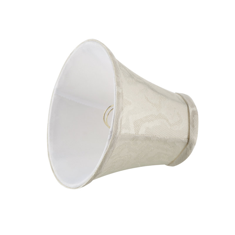 Rosdorf Park 5" H Jacquard Textured Fabric Bell Lamp Shade in Off White ...